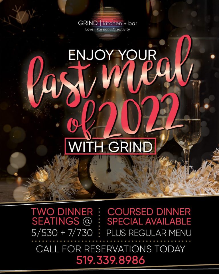 GRIND | kitchen + bar – Sarnia's Premiere Lounge Restaurant